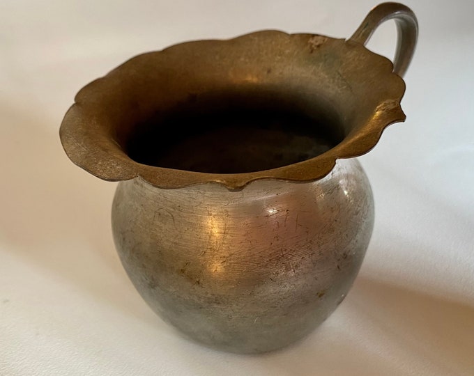 Handsome Ancient 18th/19th Century Federal Solid Pewter Pitcher 4 Inch ...