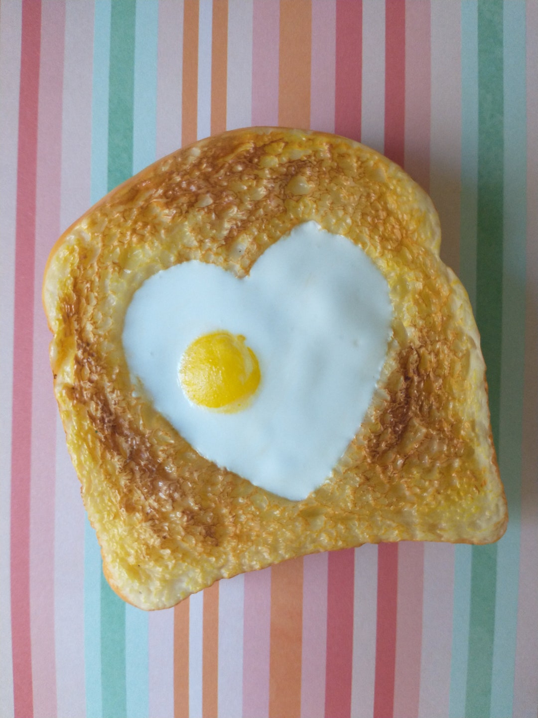 Toad in a Hole Ornament. Fake Food. Miniature Toast. Eco-friendly Cold ...