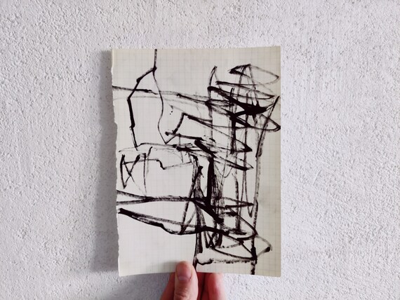 Modern Minimalistic Inkdrawing Original Wallart - Etsy