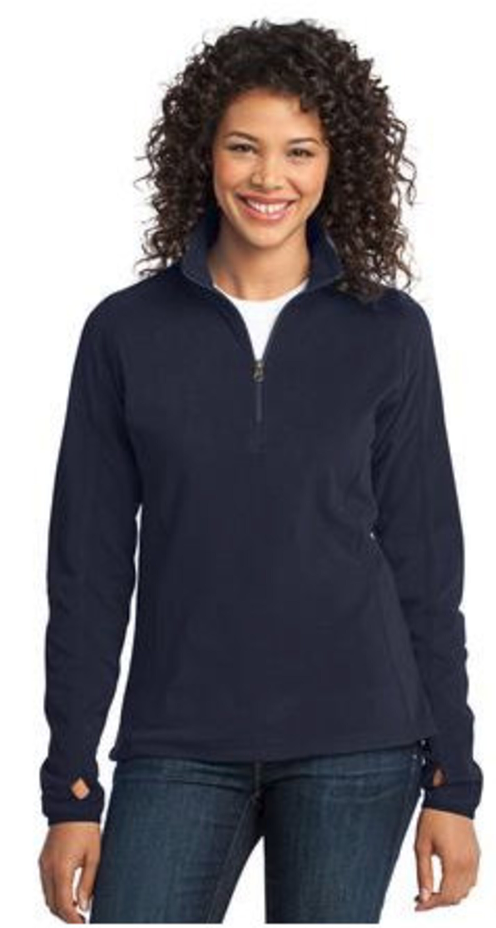 Embroidered Ladies Microfleece 1/2-zip Pullover - Etsy