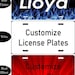 Personalized Custom License Plate Custom License Plate for - Etsy