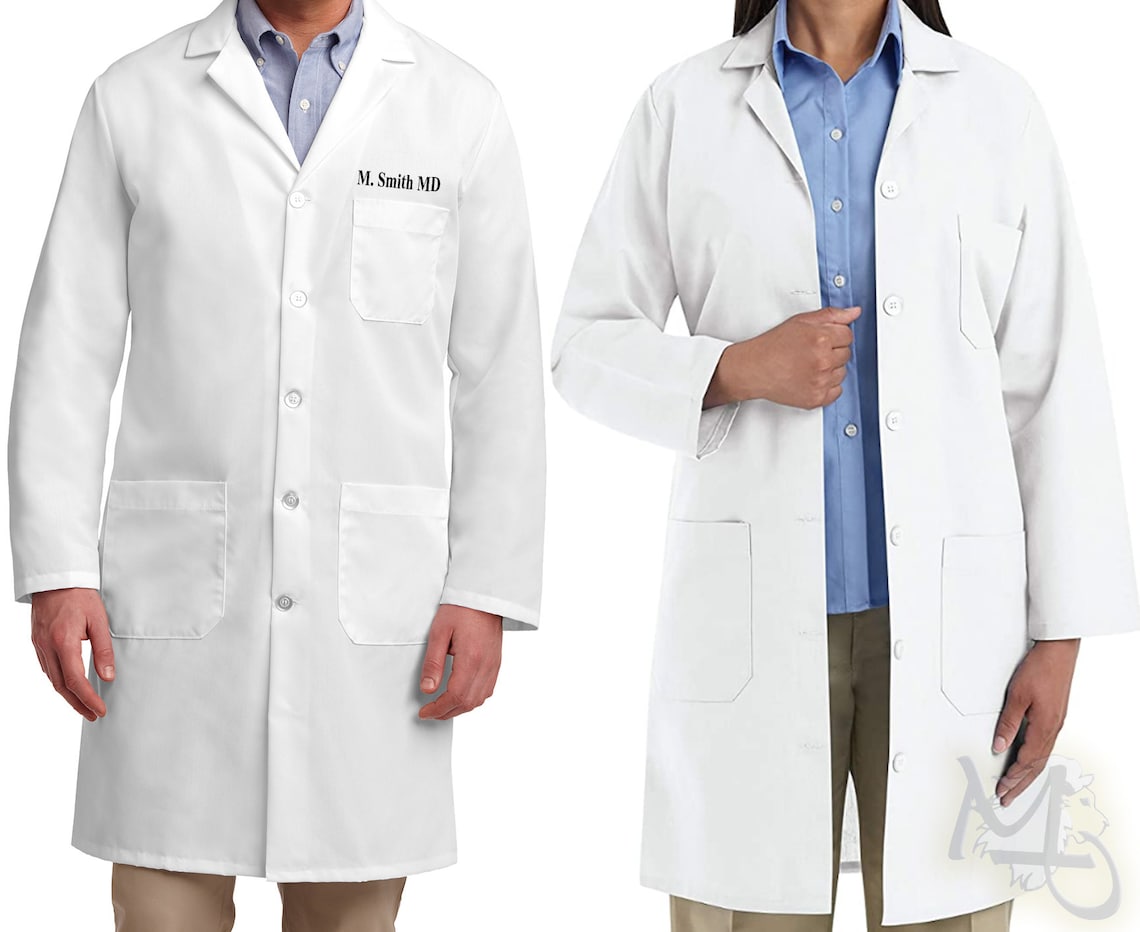 Embroidered White Lab Coat White Lab Coats for Men & Women - Etsy