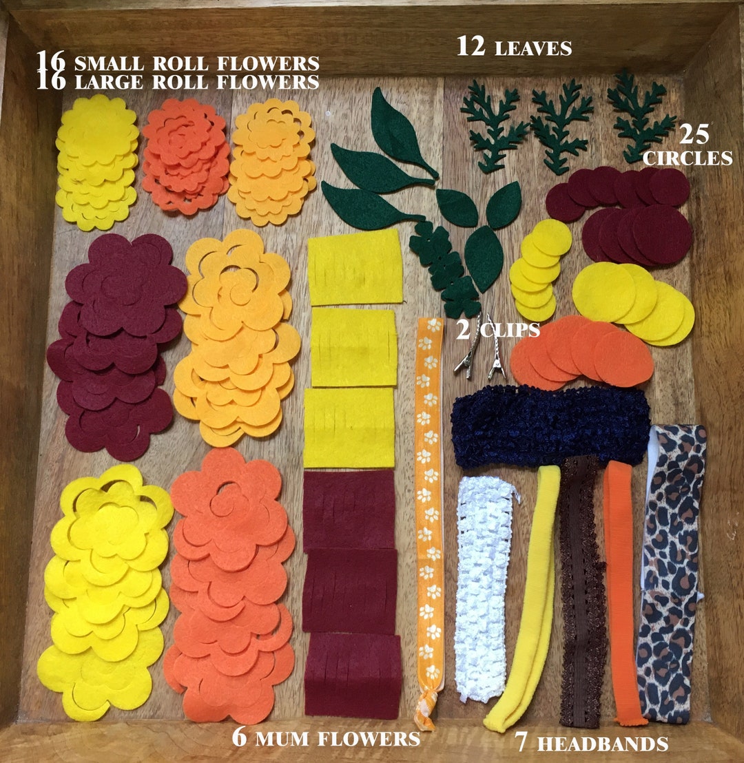 84 Piece Fall Flower Craft Kit - Etsy