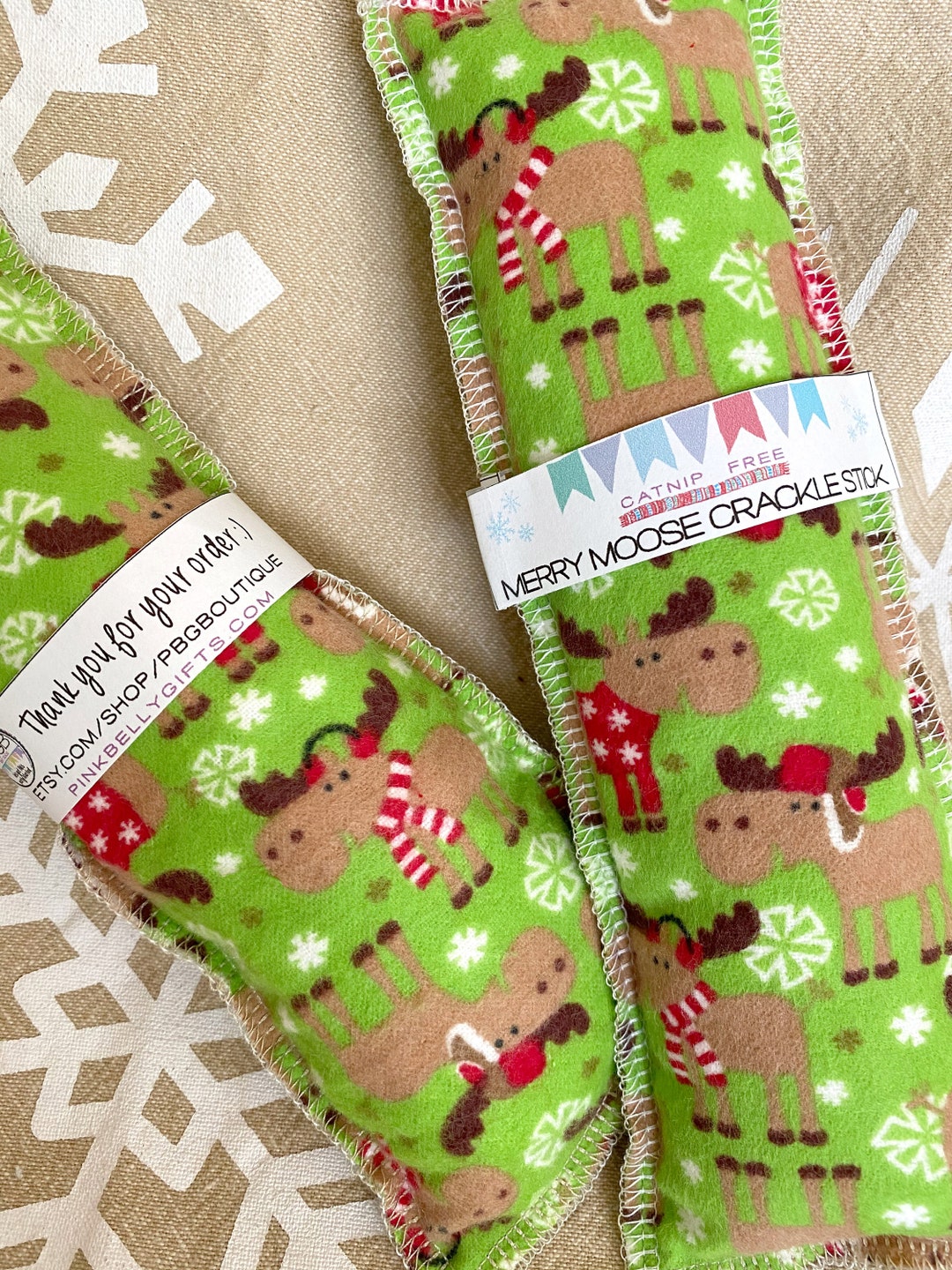 Merry Moose Cat Crackle Toy - Etsy