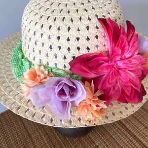 Fruit Punch Hat/girls Easter Hat/church Hat/bright Flower Hat/girls Tea ...