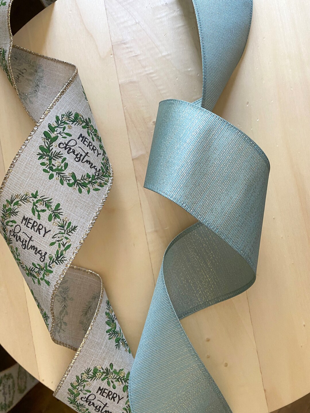 Christmas Ribbon/cut by the Yard/buy One Get One/2.5 Ribbon/wired ...