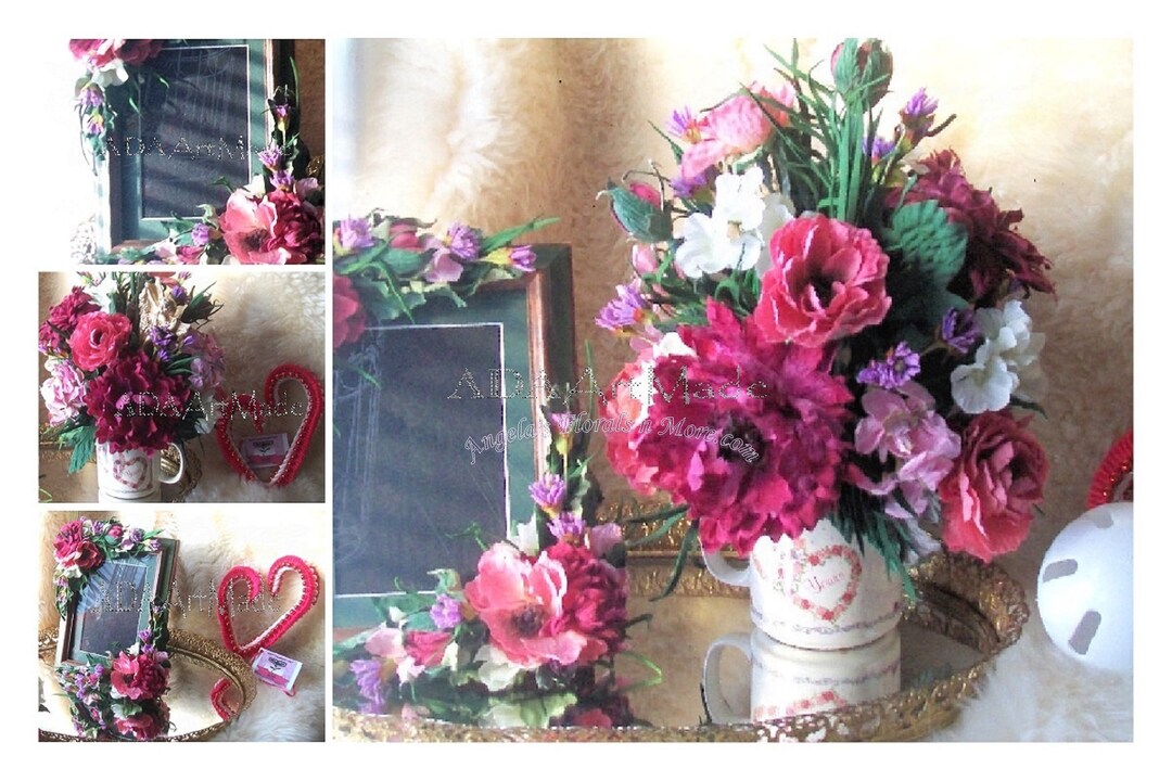 Floral Picture Frame Arrangement Embellished Picture Frame READY SHIP ...