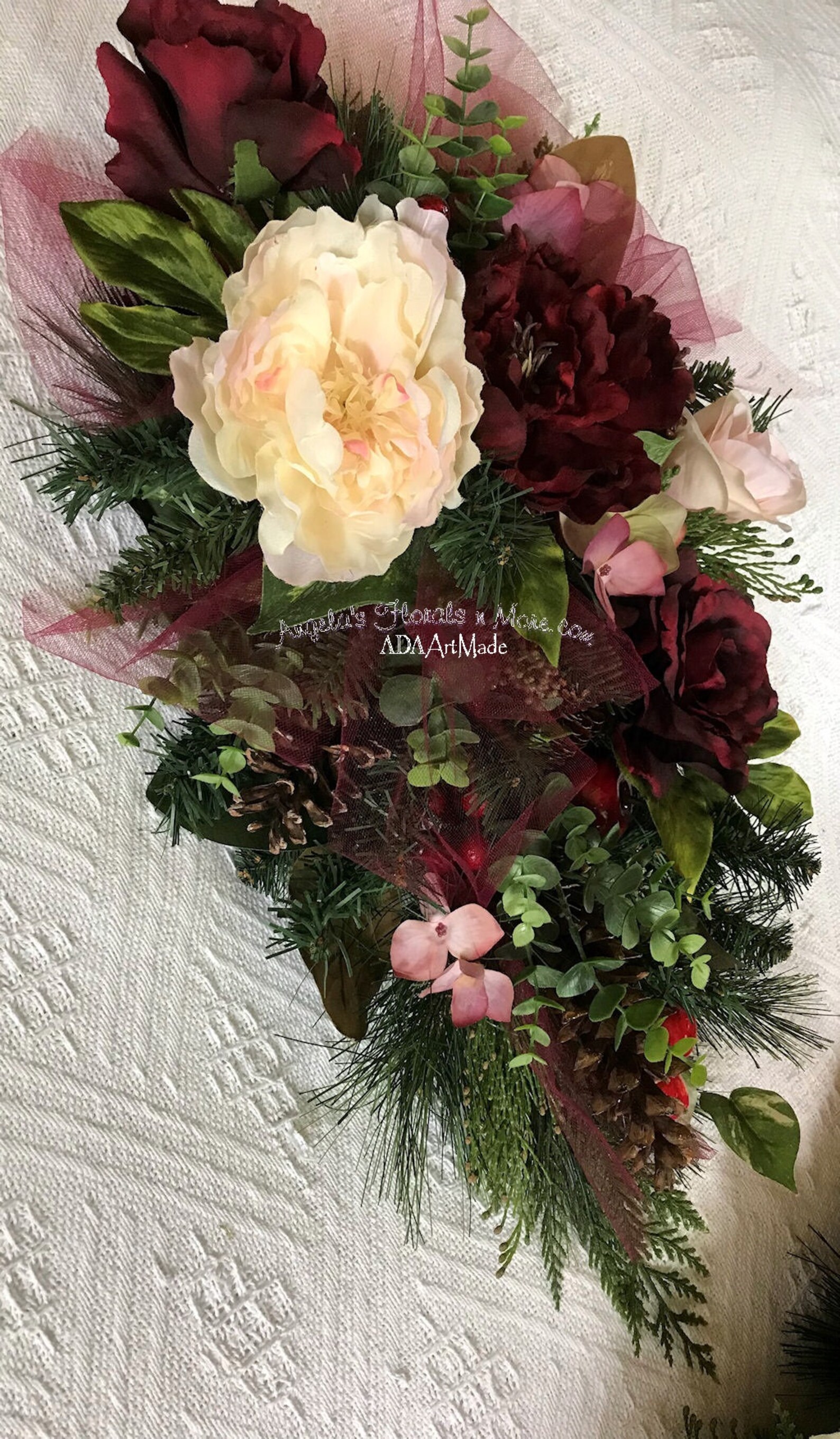 Beauty Mix Swag Tear Drop Wreath MADE to Orderwintry - Etsy