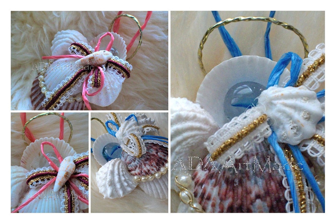Shell Angel Ornaments Choice of 2 Year Round Any Occasion Beach Chic ...
