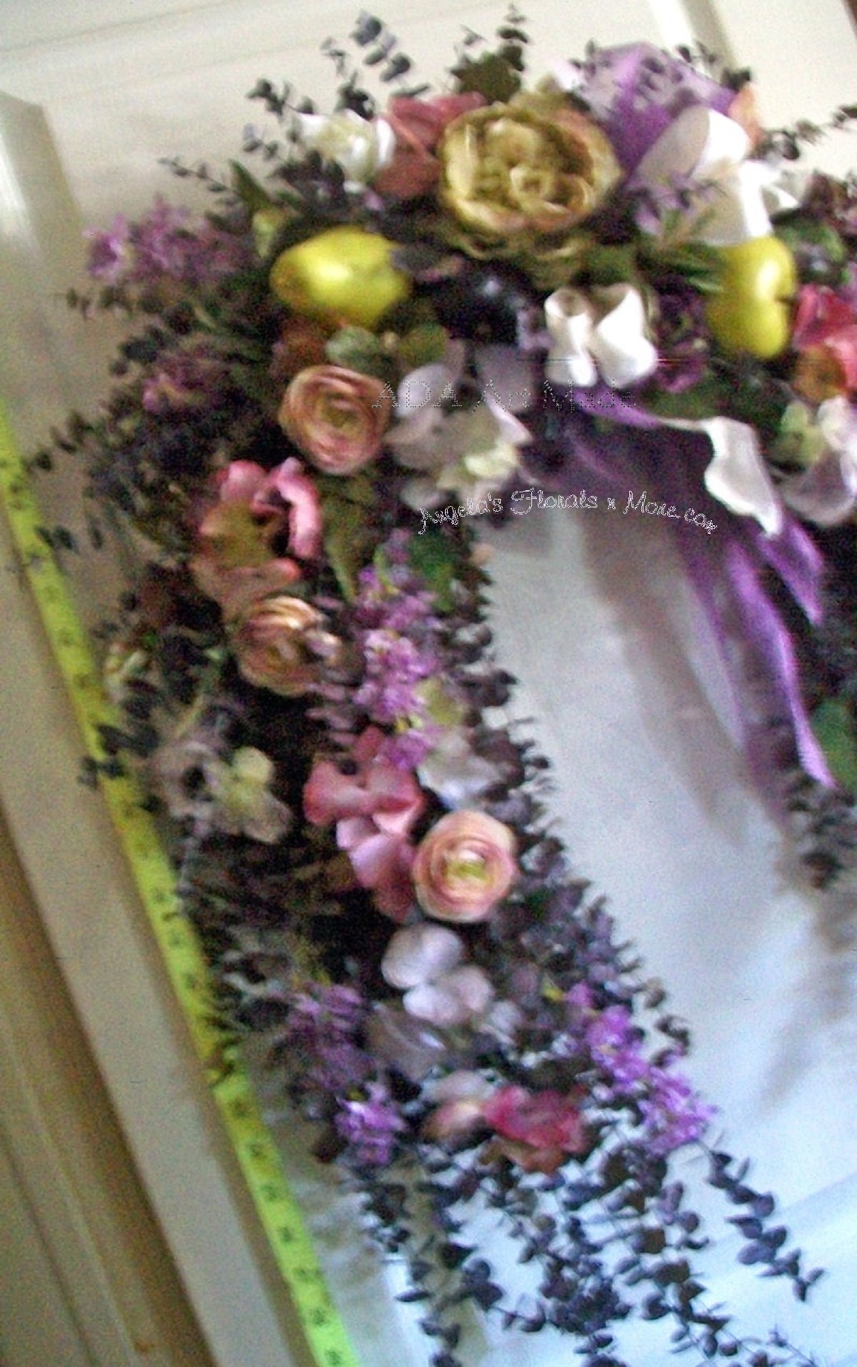 Victoria Arch Wreath Swag Wedding or Home Wall Decor Vintage Feel Plums ...