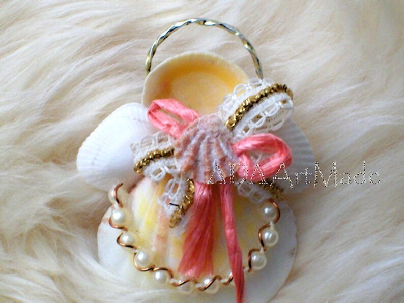 Seashell Art Angel Magnets Year Round Any Occasion Shabby - Etsy