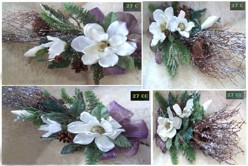 Silk Magnolia Swags U Pick Wintry Victorian Decor-cottage Chic Floral ...