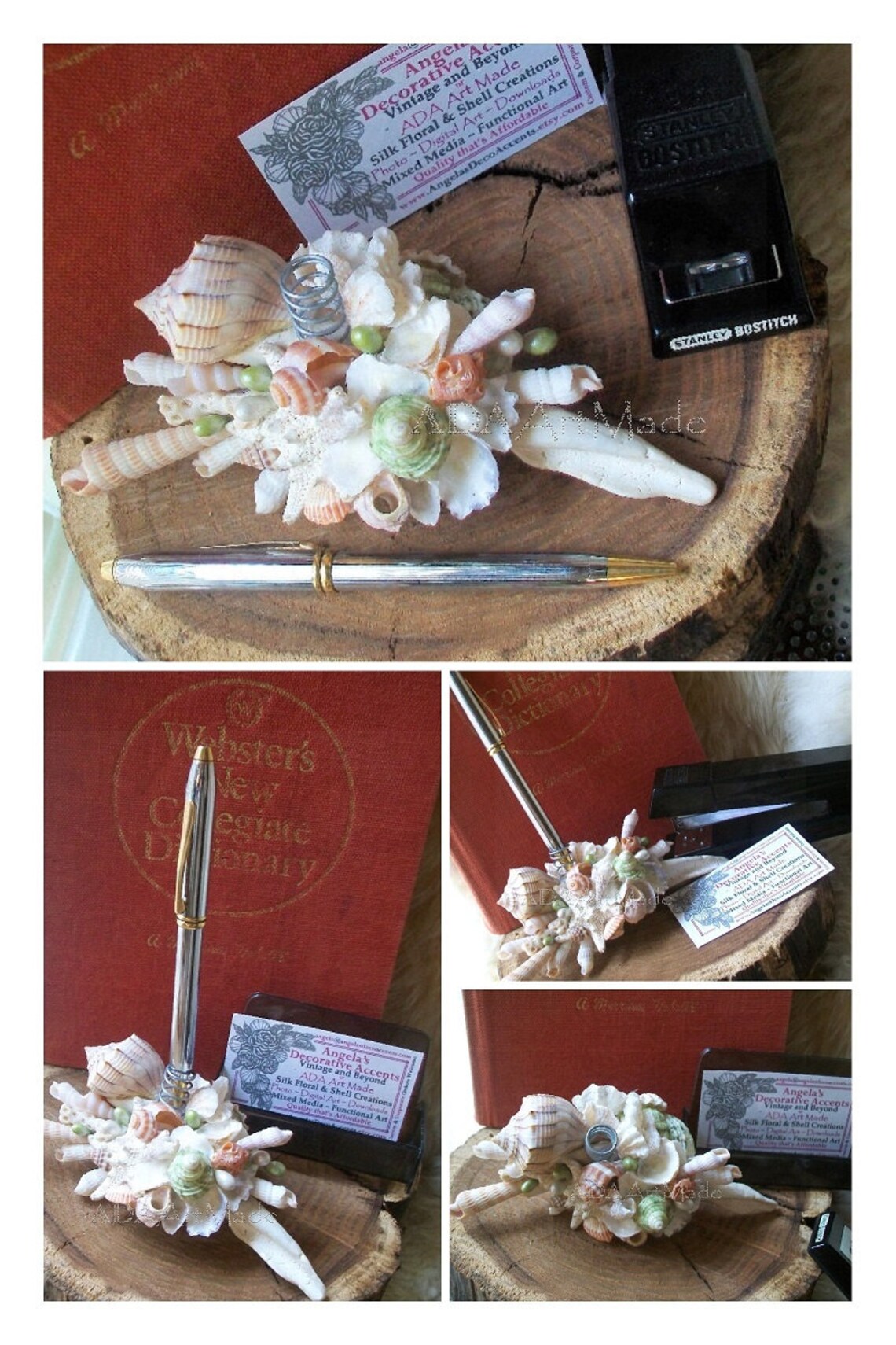 Seashell Pen Holder Paper Weight Natural for Home Office - Etsy