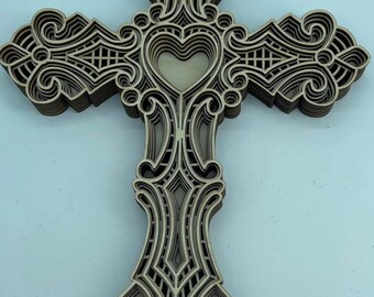 3D Cross Outline - Etsy