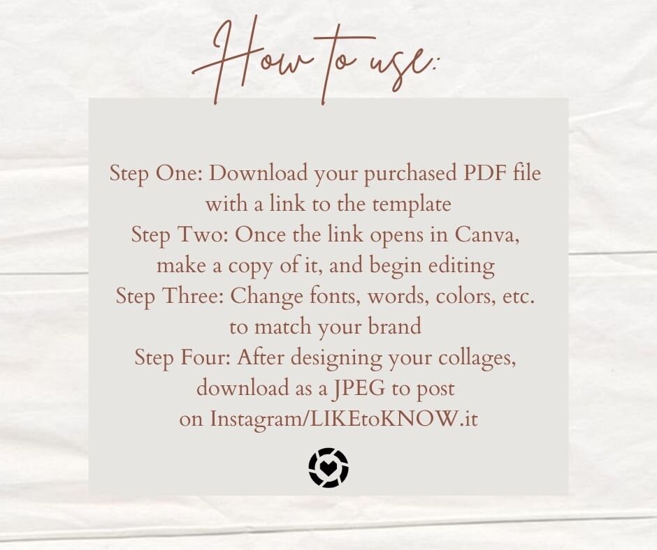 Product Collage Template Blogger/influencer Liketoknow.it Customizable ...