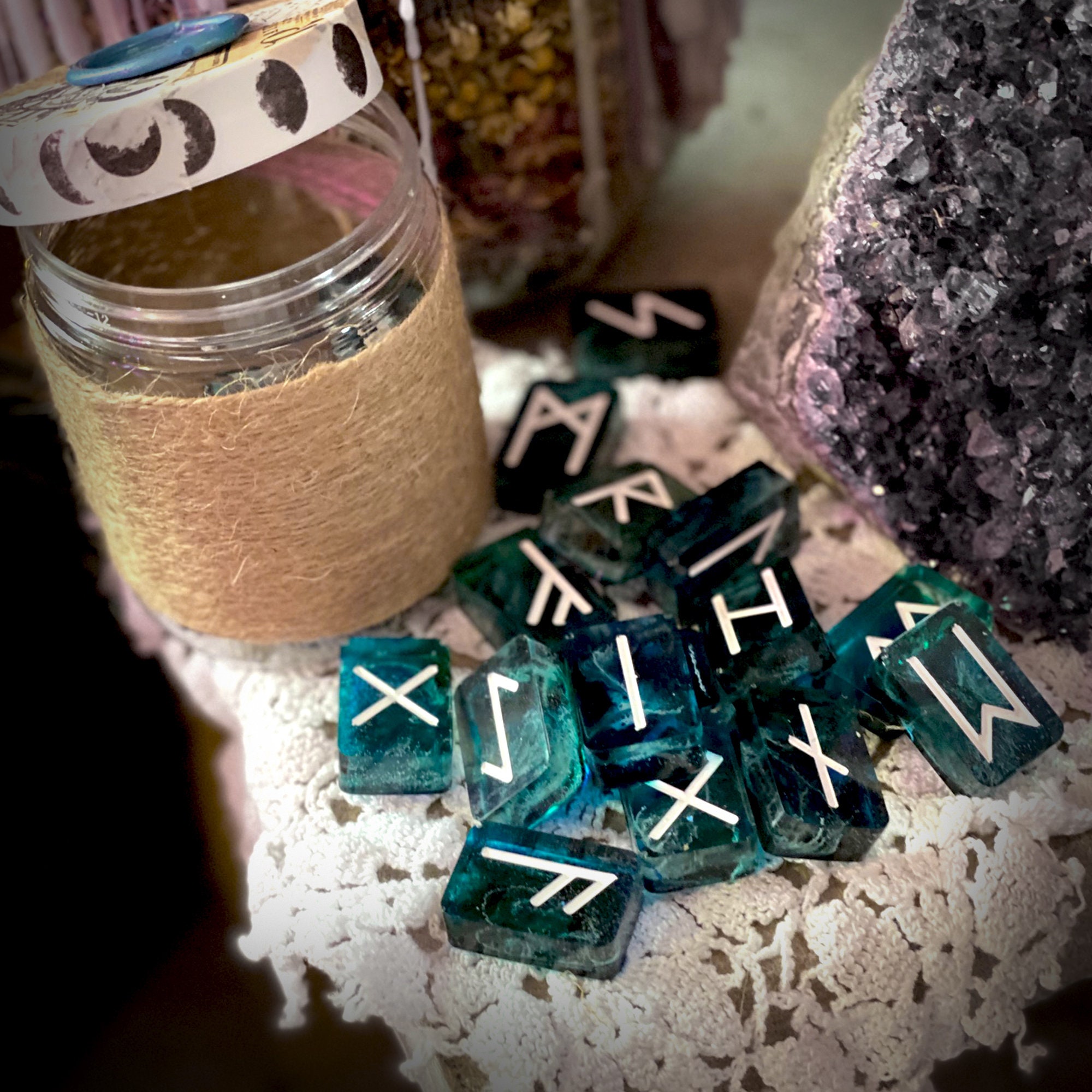 Witch Runes, Elder Futhark Runes, Resin Runes, - Etsy