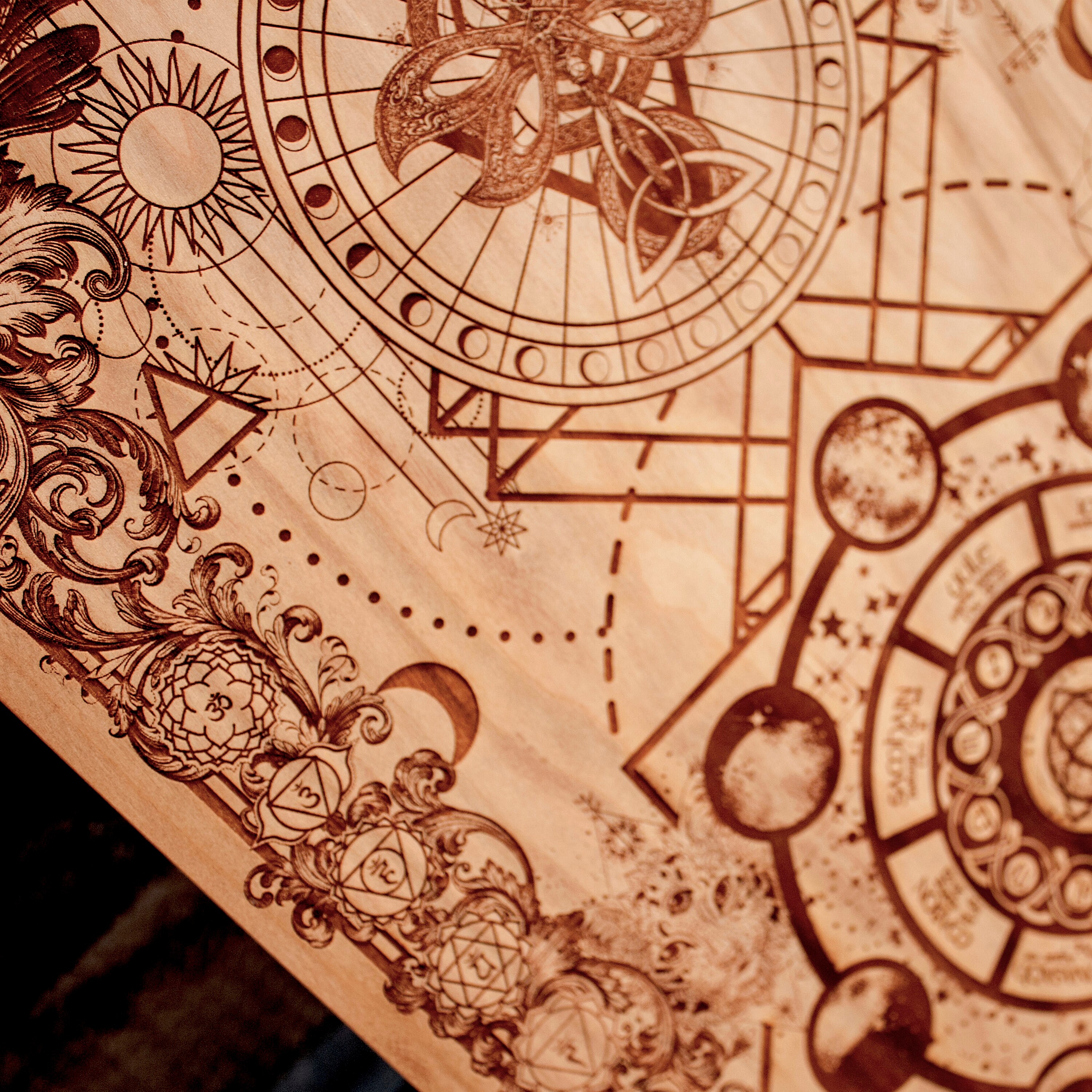 Laser Engraved Wheel of the Year - Etsy