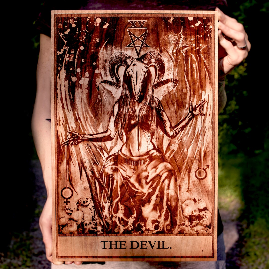The Devil Tarot | Laser Engraved | Laser Etched | Tarot Card - Etsy
