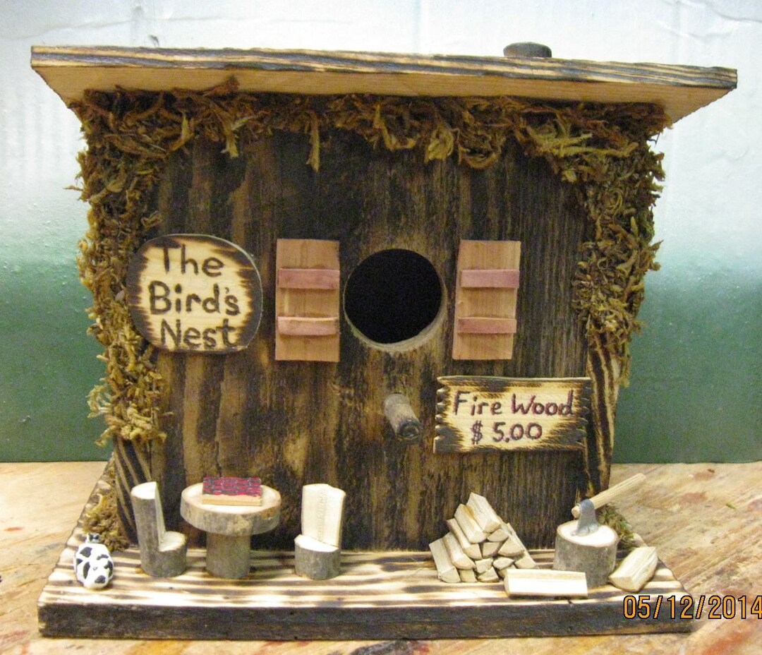 Rustic Bird's Nest Western Style Hand Made Reclaimed Wood ON SALE WAS ...