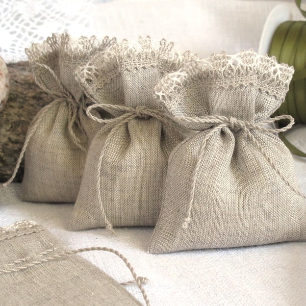 Small Linen Bags - Etsy