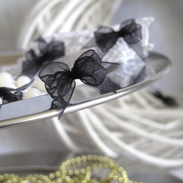 Small Black Bow - Etsy