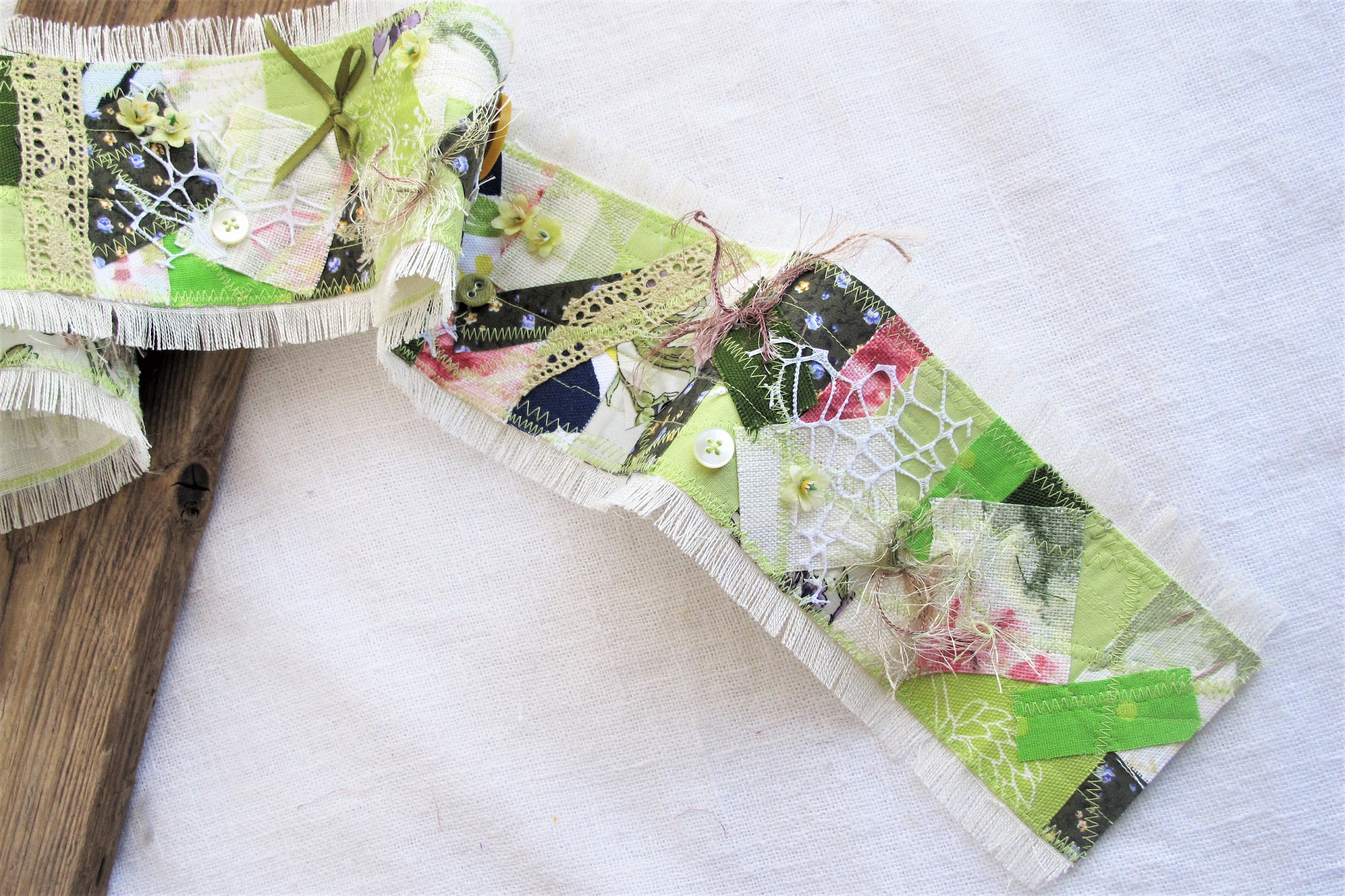 Textile Snippet Roll Scrap Collages for Crafts Junk Journal | Etsy