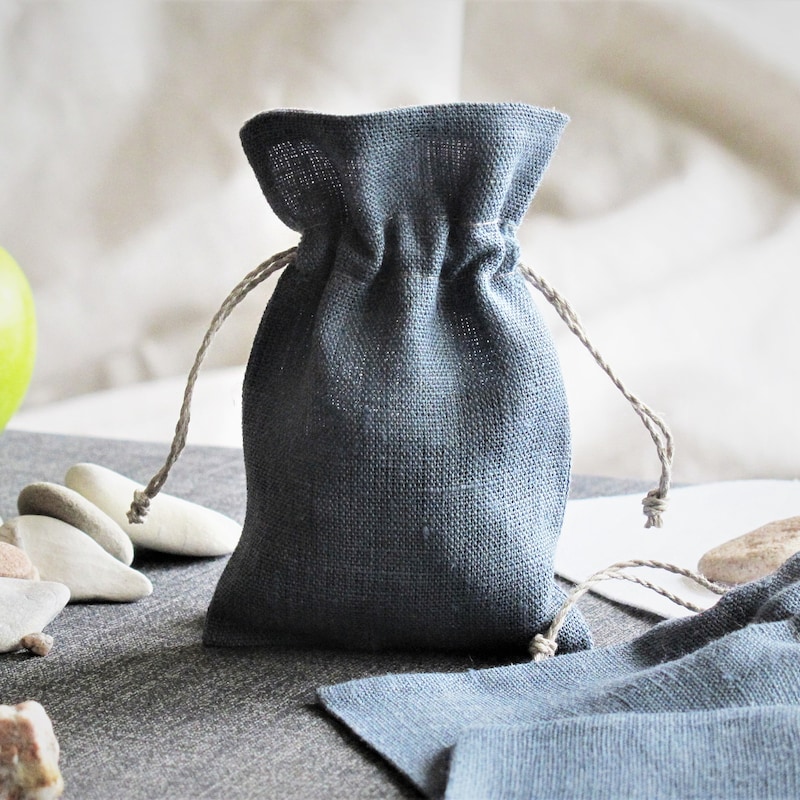 Linen Drawstring Bag - Etsy
