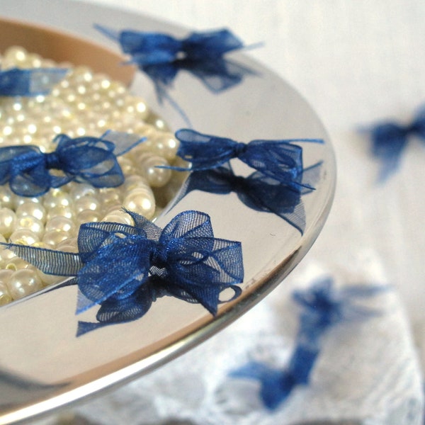 Small Blue Bows - Etsy