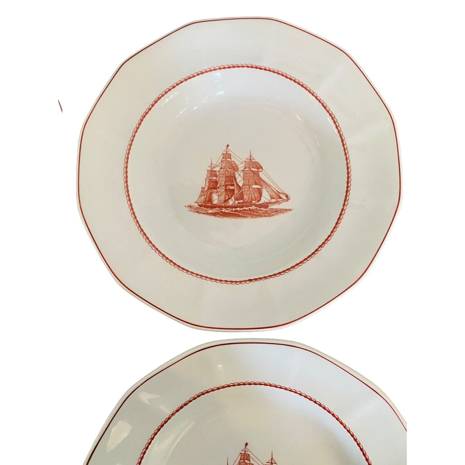 Wedgwood Flying Cloud Soup Bowl Set of 4 Nautical Ship Theme Made in ...