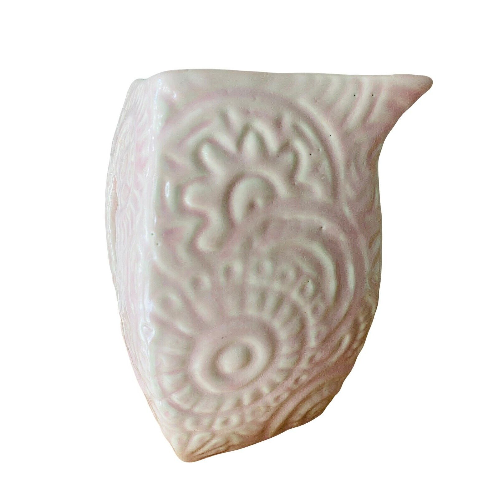 Pink Ceramic Pitcher Vintage Floral Design Artisan Water Pitcher Spring ...