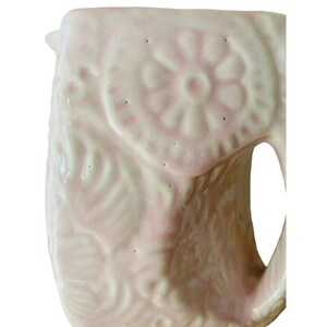 Pink Ceramic Pitcher Vintage Floral Design Artisan Water Pitcher Spring ...