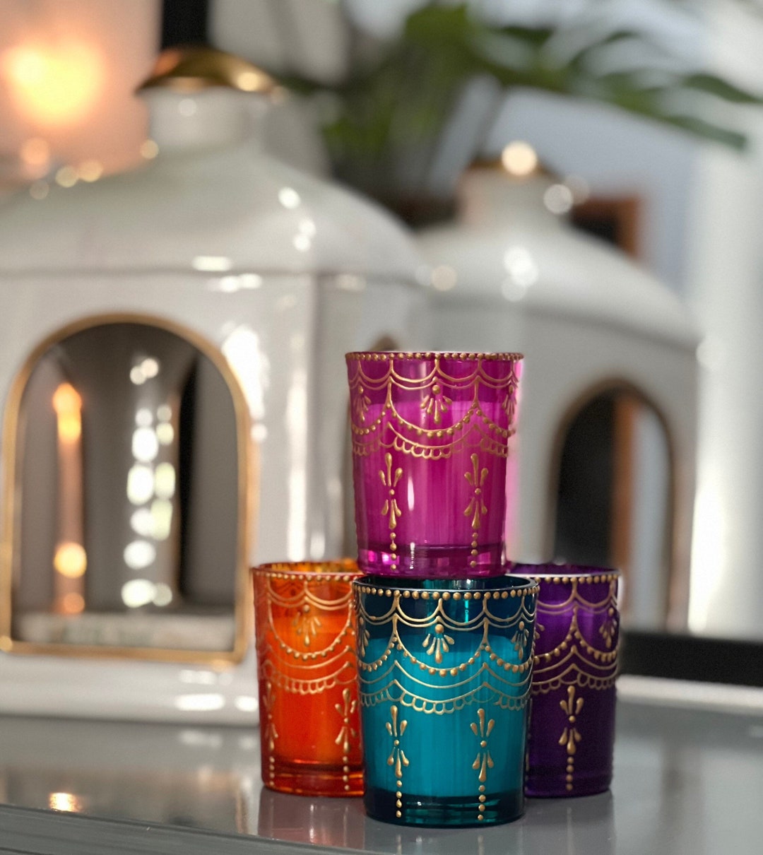 Henna Candles, Votive Candles, Hostess Gifts, Wedding Favors, Hand ...