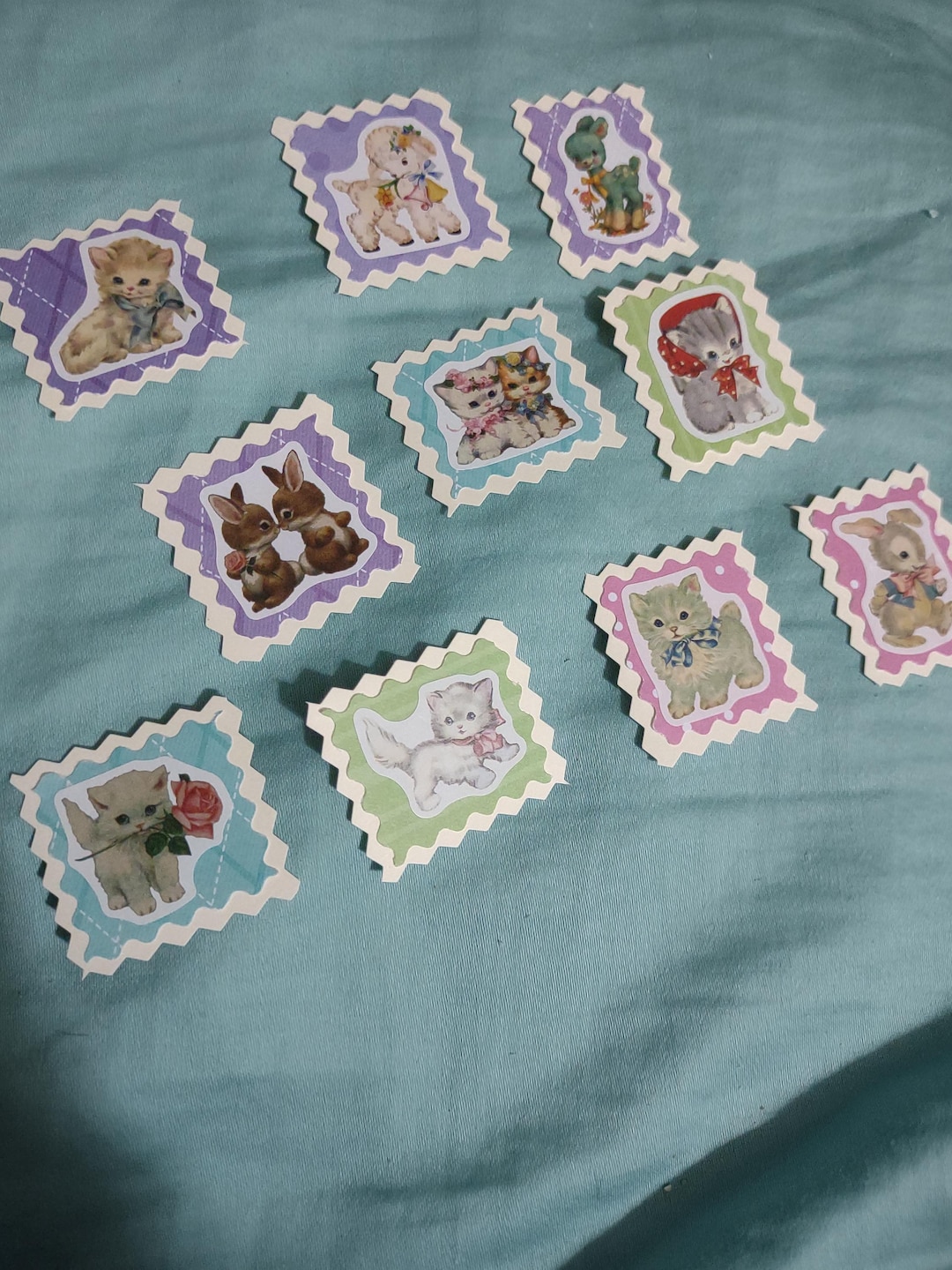 Baby Animal Themed Paper Embellishments,new,10 Designs, Handmade - Etsy