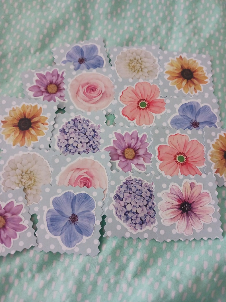 Floral Theme Papercraft Embellishments, New, Handmade, 18 Pieces - Etsy