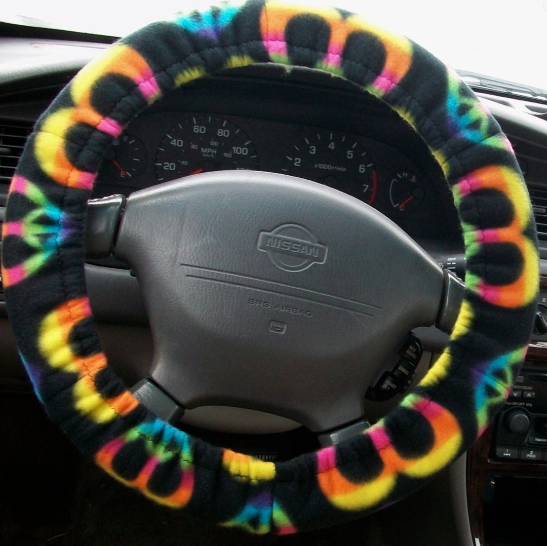 Steering Wheel Cover Rainbow Heart Shaped Peace Signs - Etsy