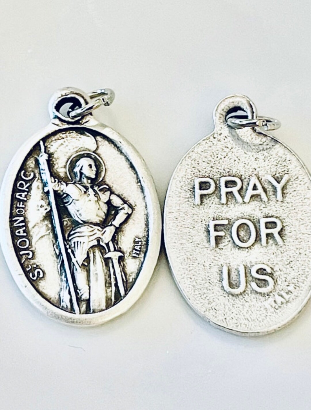 Buy ST. JOAN of Arc Medal /saint Joan of Arc Charm Rosary Marker Zipper ...
