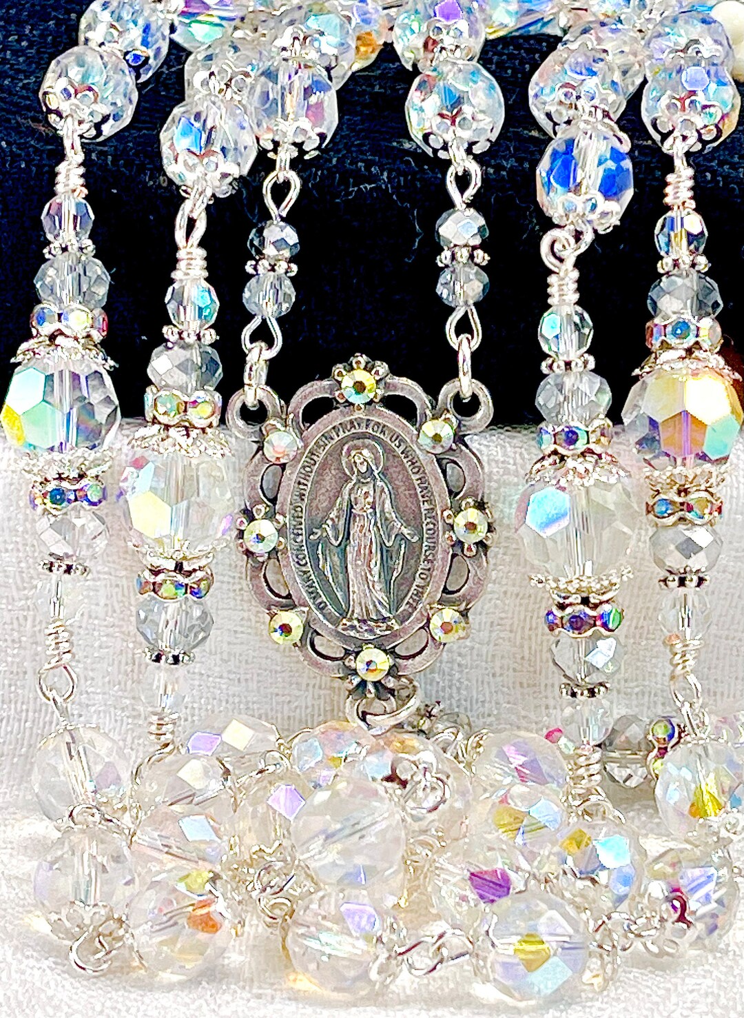 PRECIOSA CRYSTAL Rosary/perfect Alternative to Swarovski Crystal Bridal ...