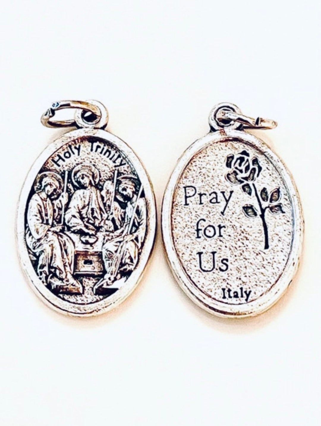 HOLY TRINITY Medal /blessed Holy Trinity Charm Rosary Marker Zipper ...