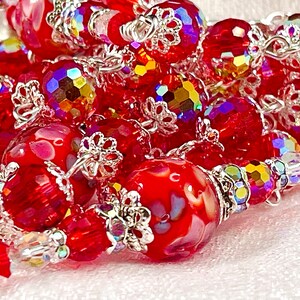 RED CRYSTAL Rosary/catholic Heirloom Rosary/stunning Red and Clear ...