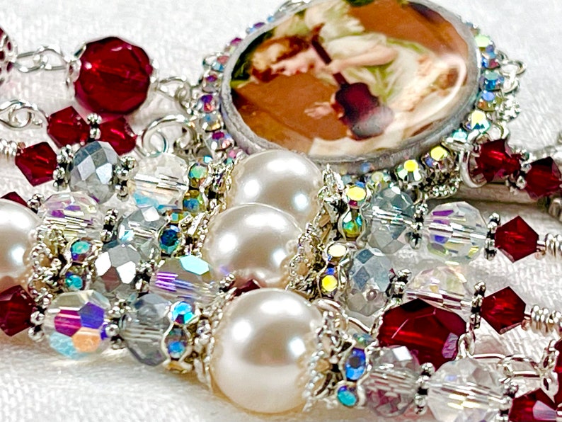 RUBY PRECIOSA CRYSTAL Rosary/heirloom Rosary/austrian Pearls/ruby ...