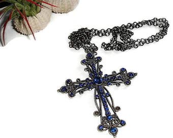 Rhinestone cross | Etsy