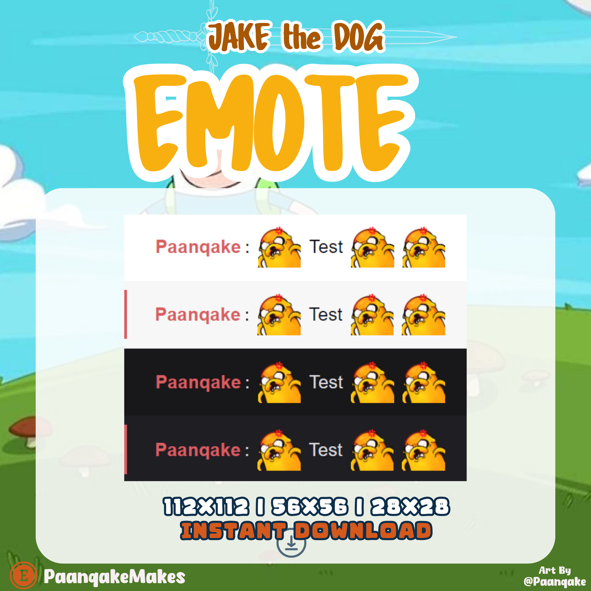 Angry Jake Emote Adventure Time Themed P2U Emote for Streaming Twitch ...