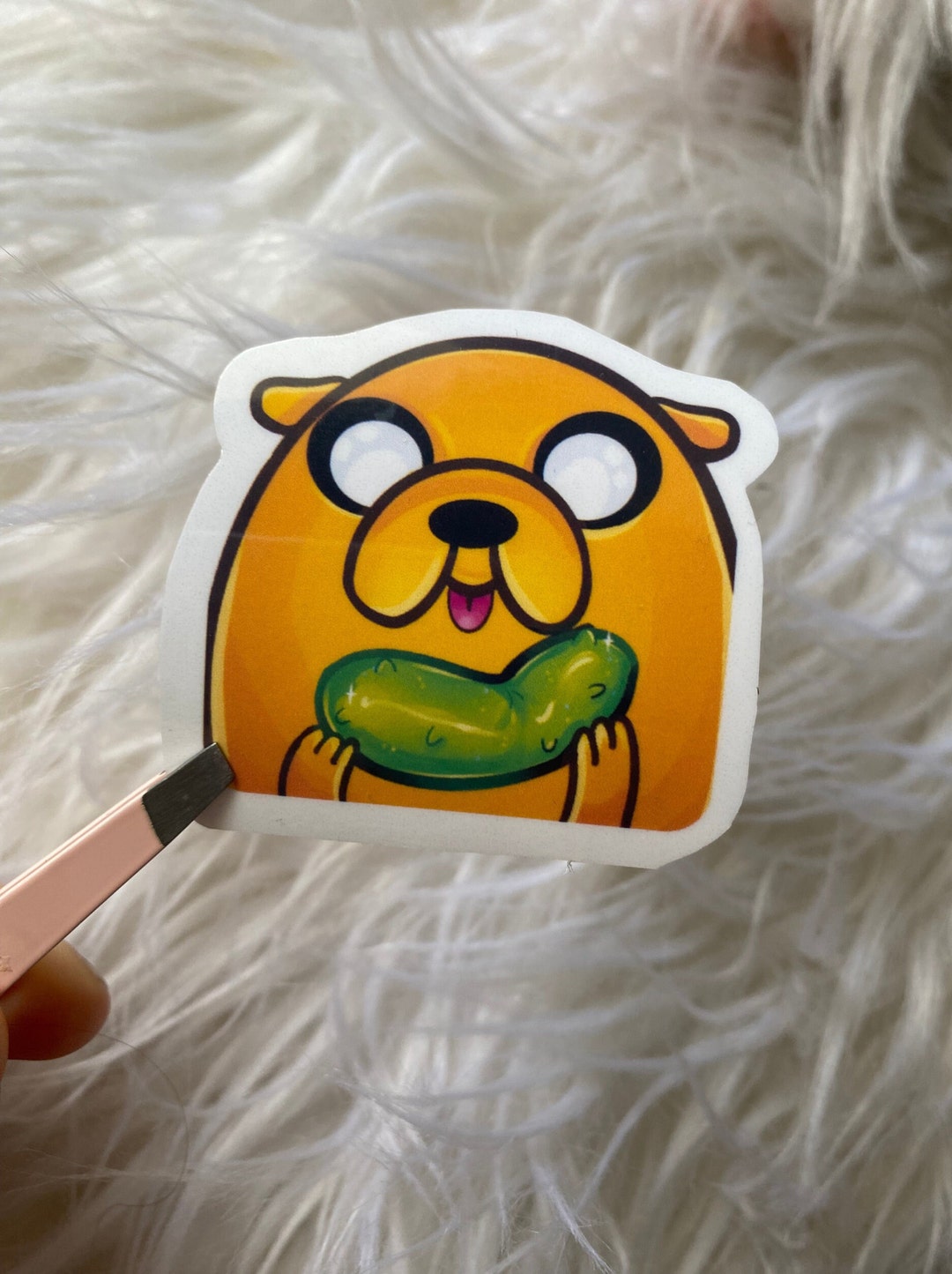 Jake and Prismo Pickle Vinyl Sticker Adventure Time's Jake the Dog as a ...