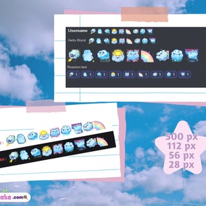 Cloud Emotes Weather Friends | P2U Instant Download Emotes for Twitch ...
