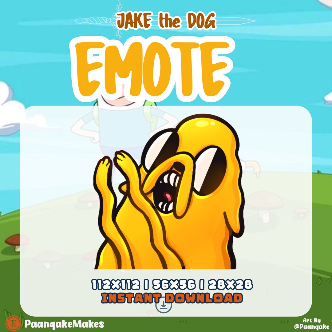 Screaming Jake AH Emote Adventure Time Themed Emote for Streaming P2U ...