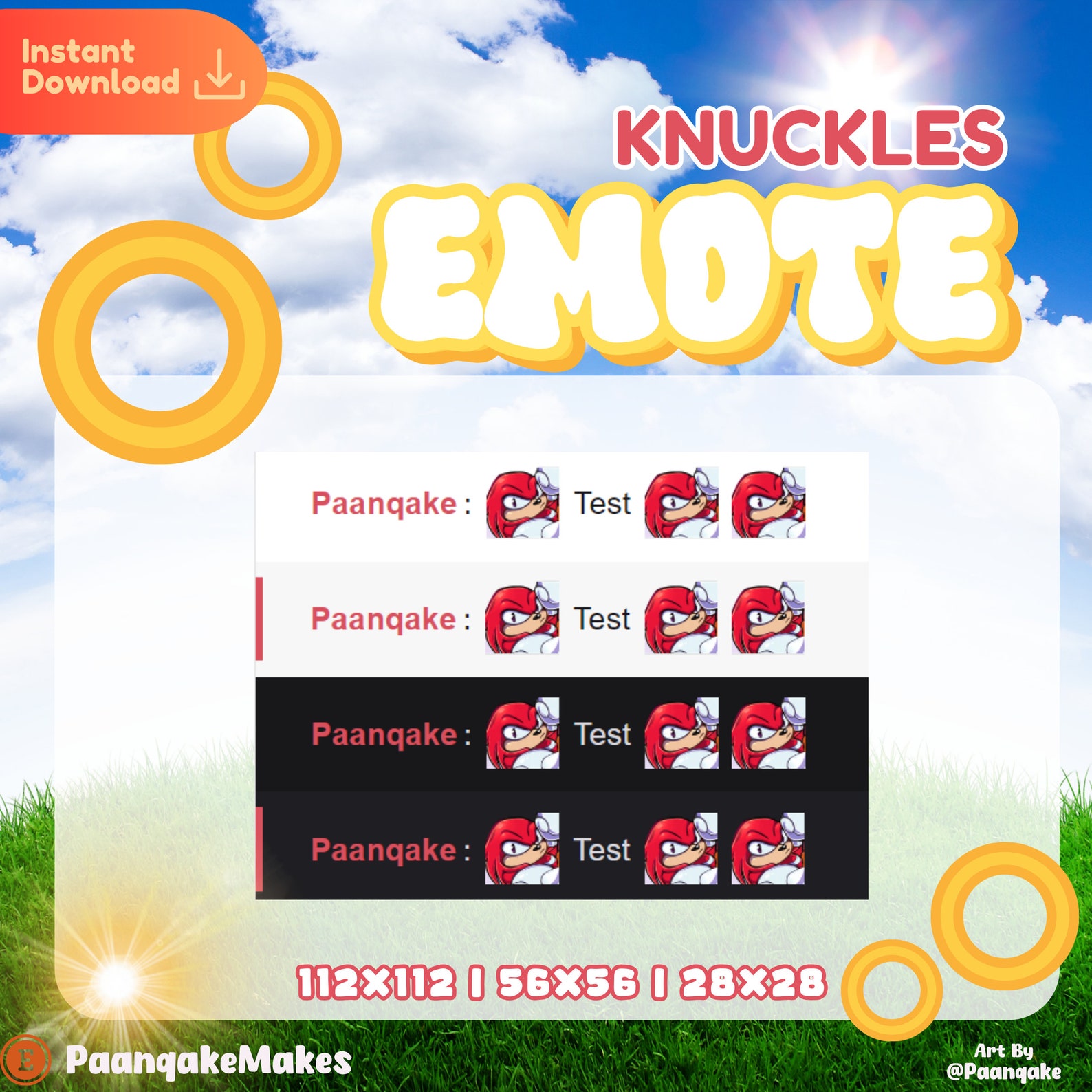 Knuckles From SONIC Emote! | Streaming Emote Compatible With Twitch ...
