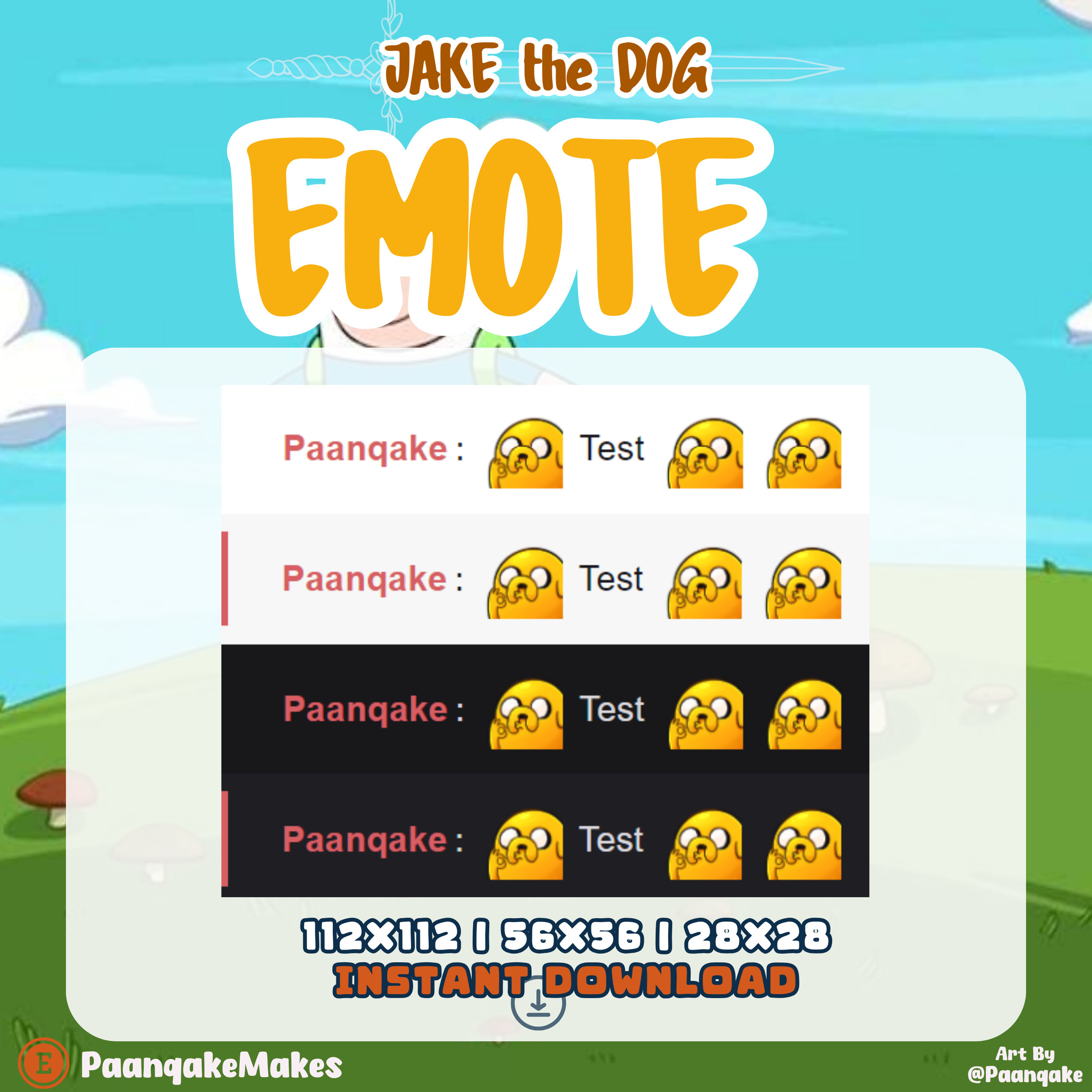Jake OK Emote Adventure Time Themed Emote for Streaming P2U Twitch ...