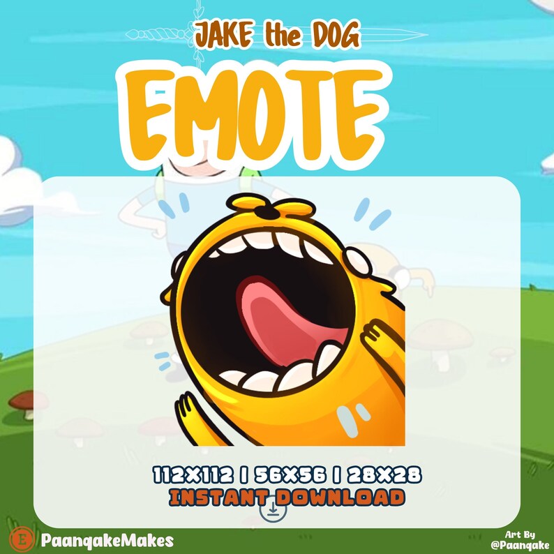 Jake SHOUT Emote AT Themed Emote for Streaming on Twitch Youtube Kick ...