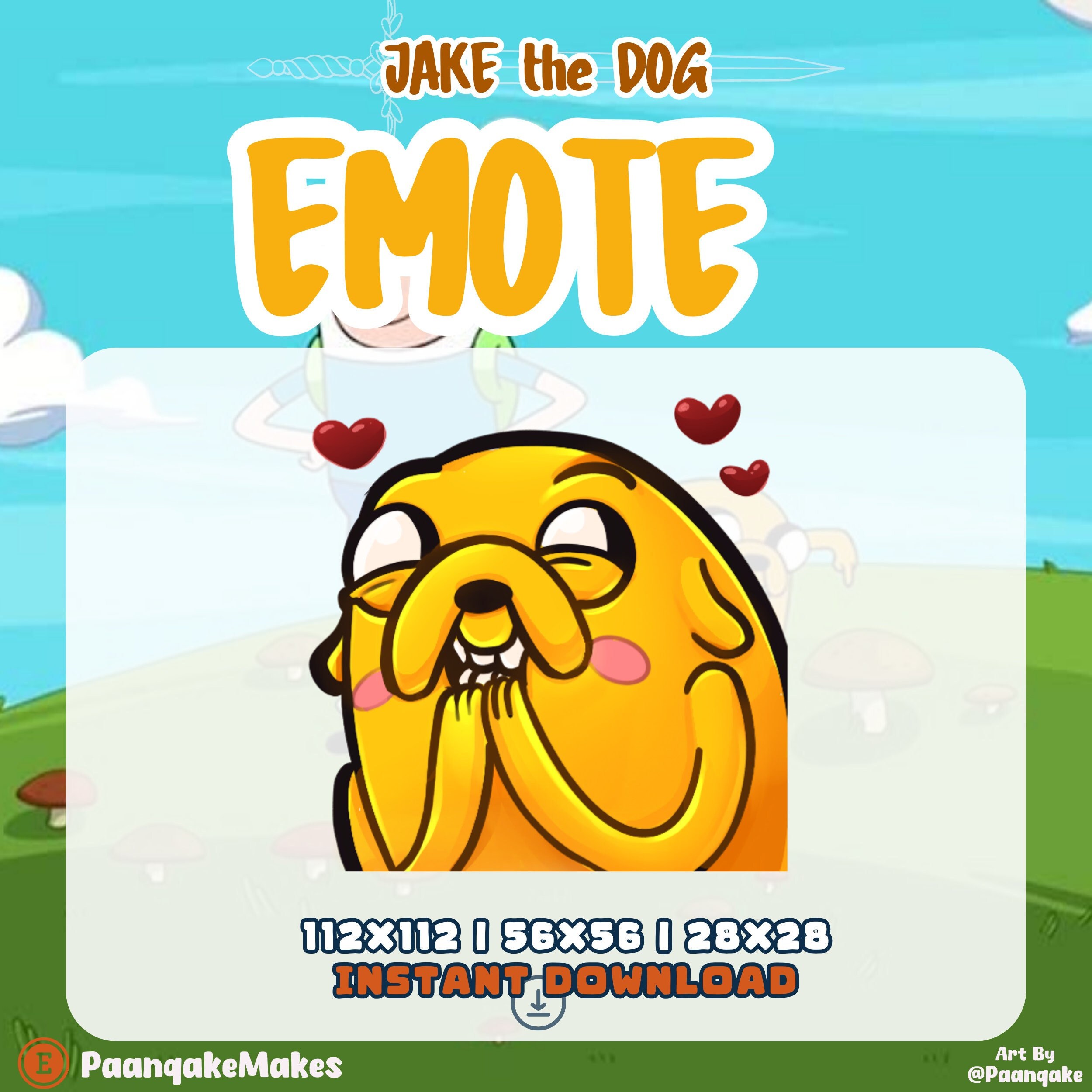 Jake the Dog CUTE Emote! | Adventure Time Style Emote for Streaming on ...