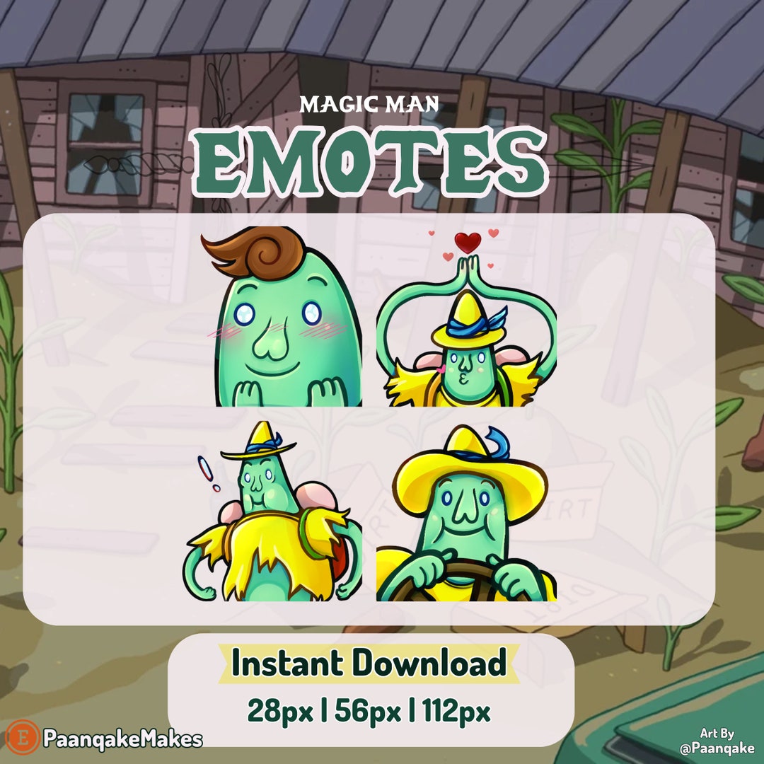 Magic Man Emote Set Instant Download for Streaming Like Twitch, Youtube ...
